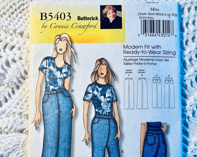Classic 2000's Butterick 5403 Sewing Pattern by Connie Crawford Misses ...