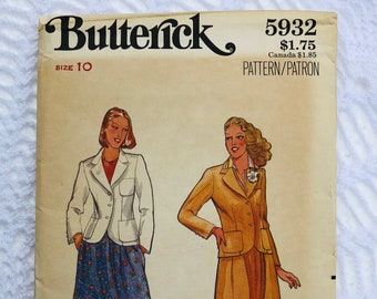 Butterick Misses Jacket and Skirt Pattern 3347 Sizes 8 10 12 - Etsy