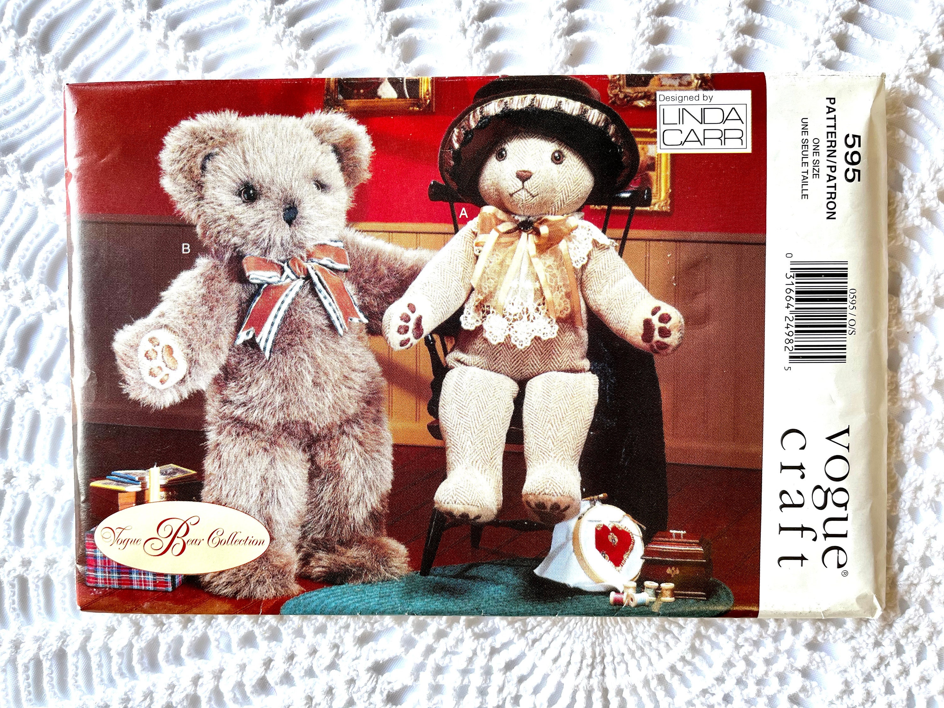 Vintage 1990's Vogue Craft 595 Sewing Pattern- Stuffed Decorative Bears ...