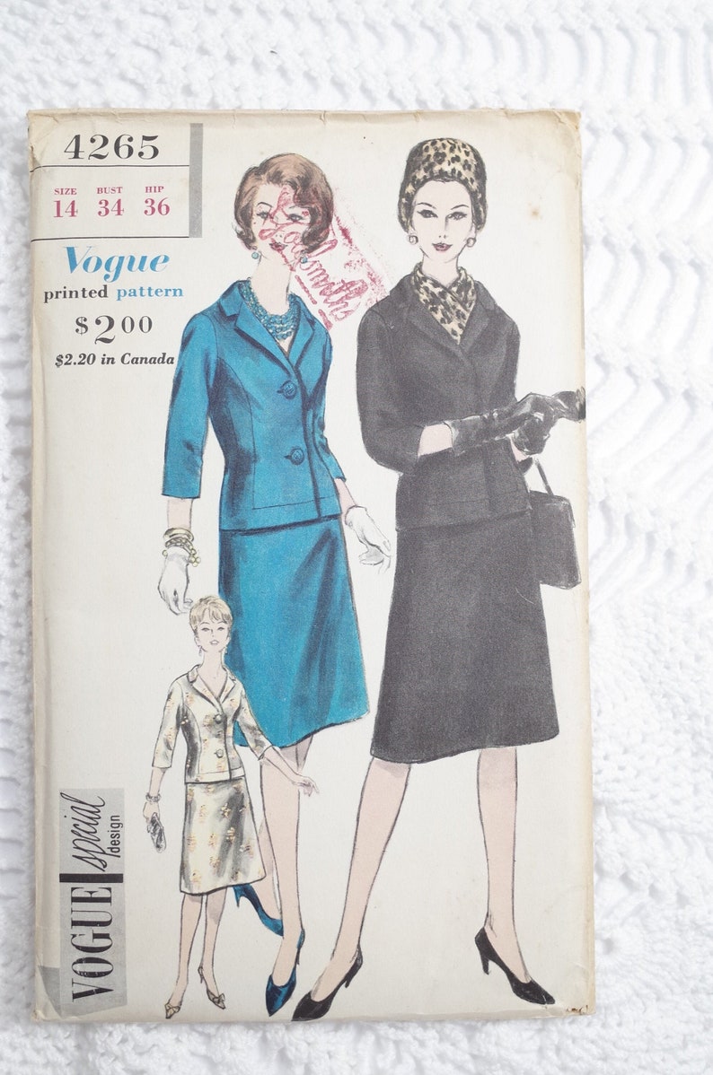 Vintage 1960's Vogue Special Design 4265 Sewing Pattern-misses' Jacket ...