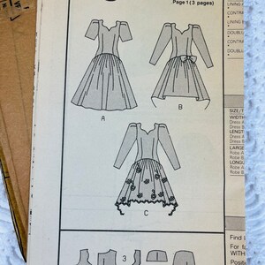 Classic 1980's Vogue 7614 Sewing Pattern-misses' Hi-low Dress Size 6 8 ...