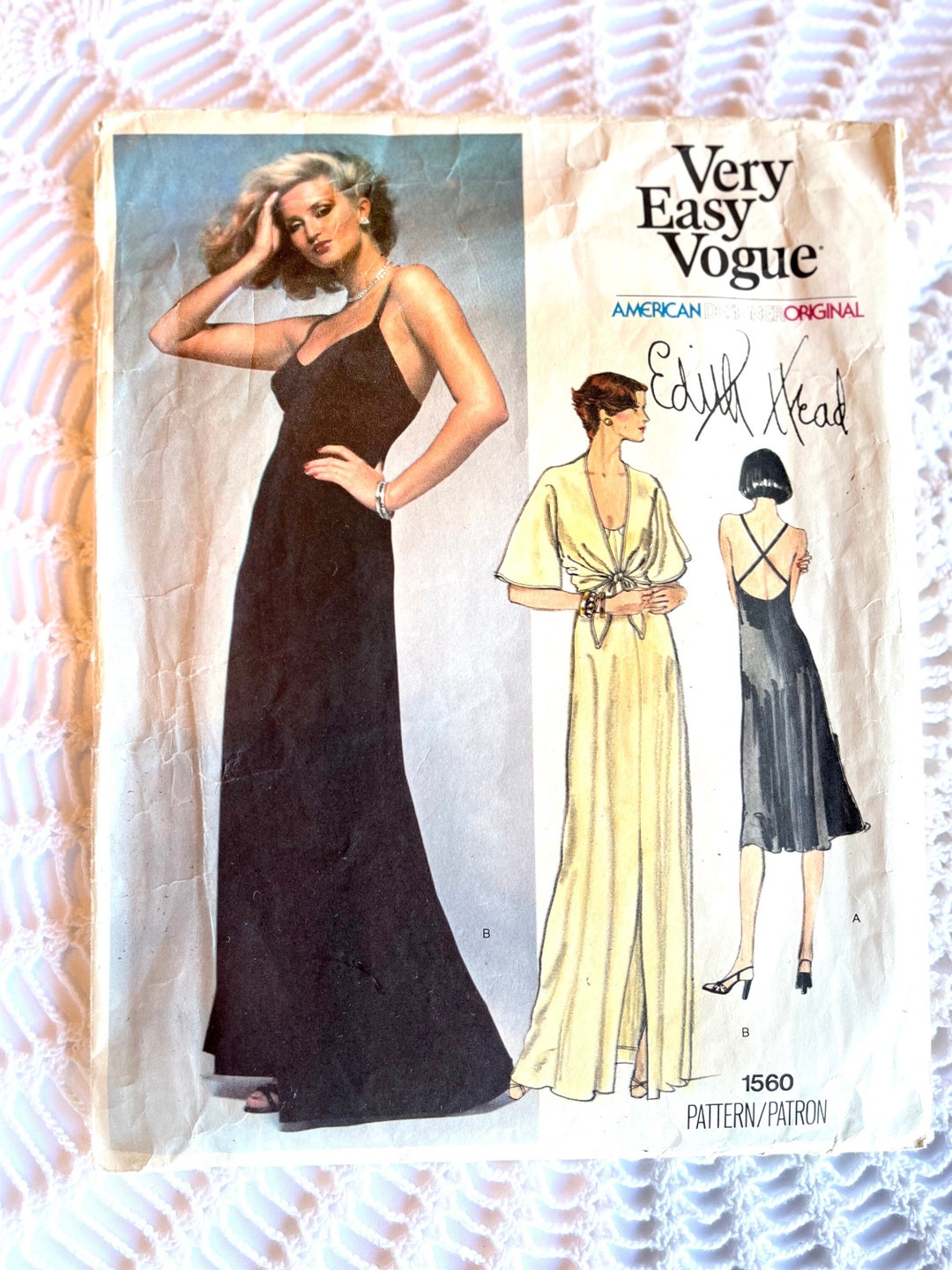 Vintage 1970's Vogue American Designer 1560 Edith Head Sewing Pattern ...