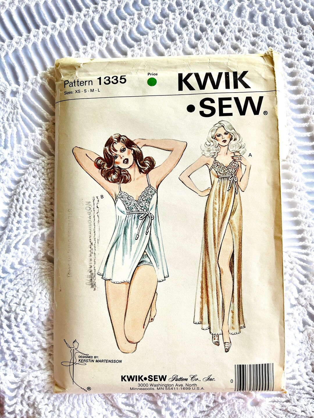 Vintage 1980s Kwik Sew 1335 Traceable Sewing Pattern-ladies Nightgown ...