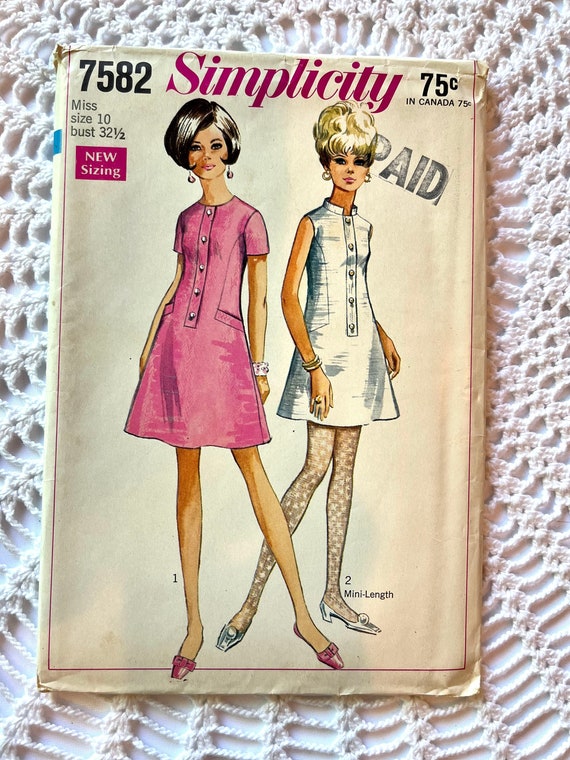 Vintage 1960's Simplicity 7582 Sewing Pattern-misses' | Etsy