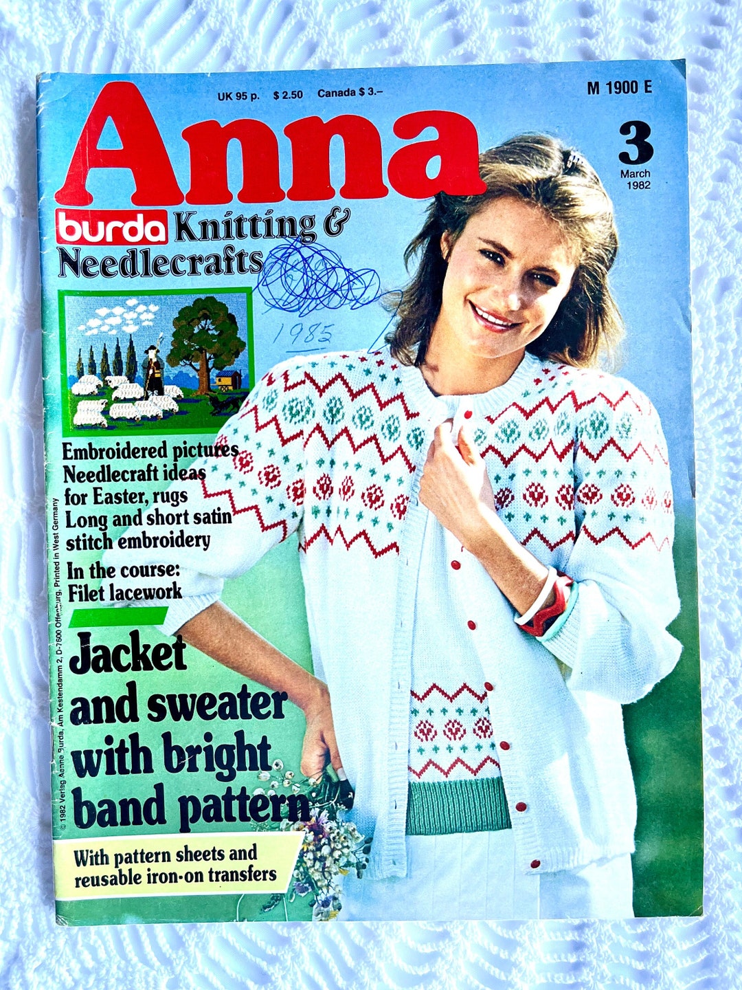 Vintage Anna Burda Knitting & Needlecrafts Magazine-march 1982 - Etsy