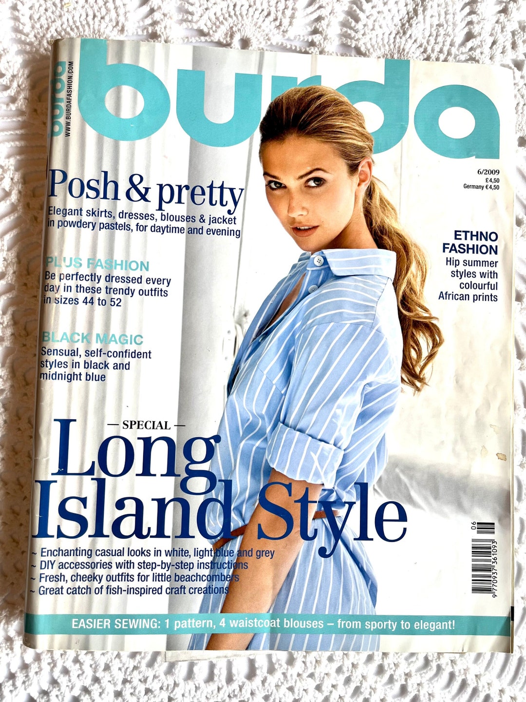 Burda World of Fashion Sewing Pattern Magazine June 2009 English ...