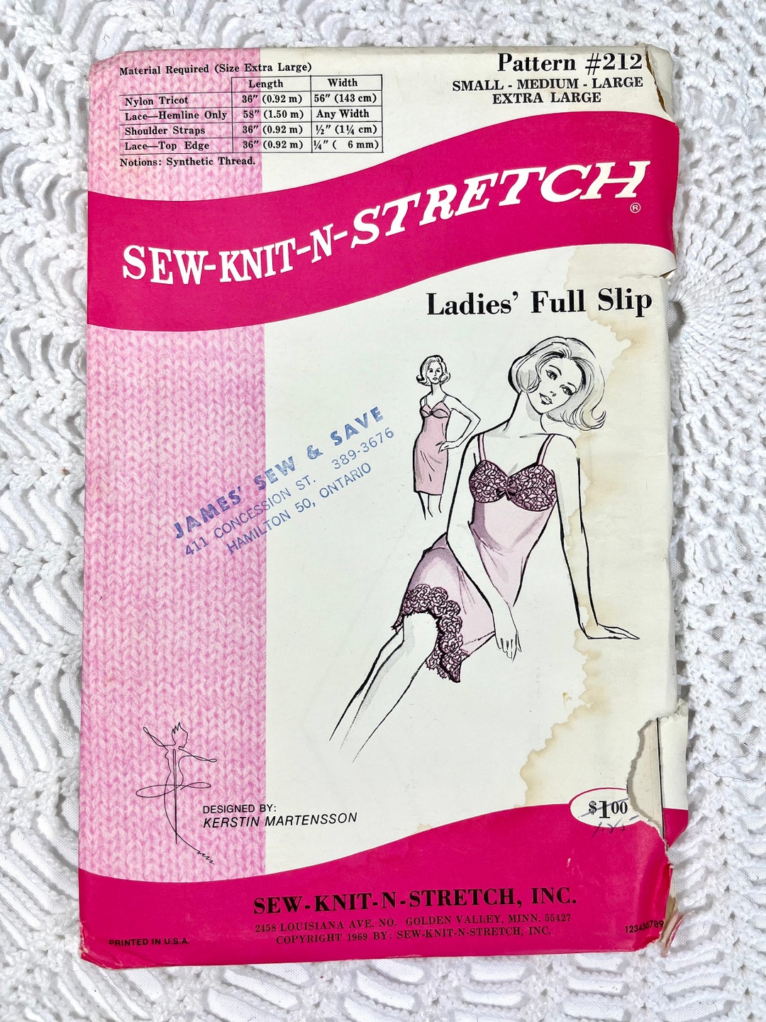 Vintage 1960's Sew Knit Stretch 212 Traceable Sewing Pattern-ladies ...