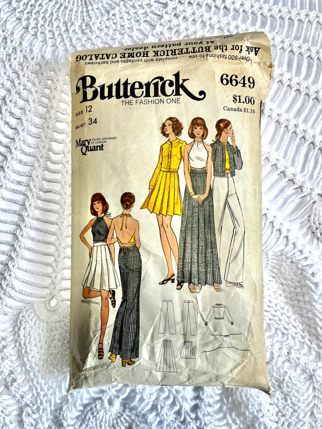 Vintage 1970's Butterick 6649 Mary Quant Sewing Pattern-misses' Jacket ...