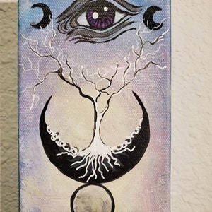 The Conjurer's Moons Original Painting Tree Moon - Etsy