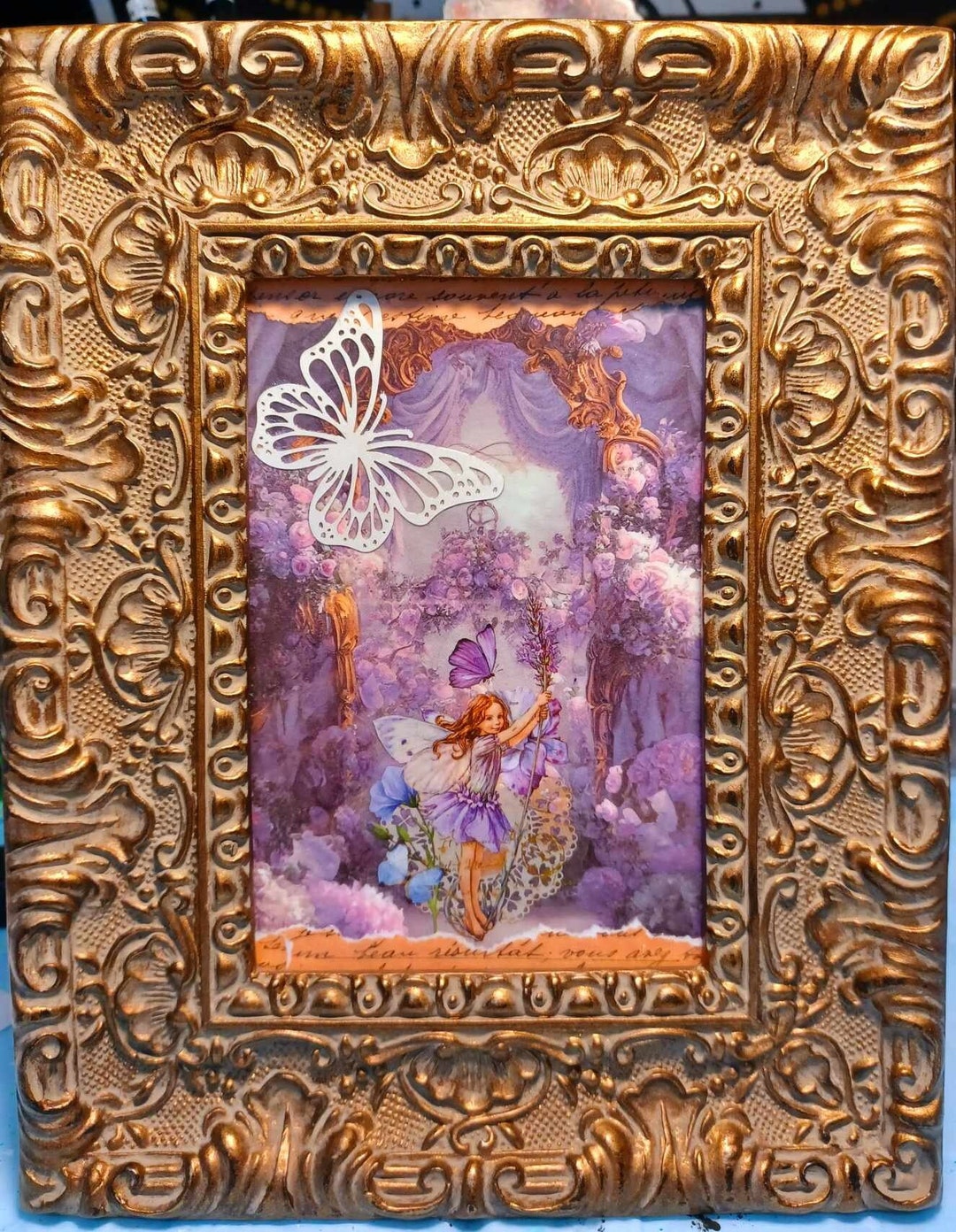 Fairy Magic , Framed Original Mixed Media Art,home Decor 7x9,mystical ...