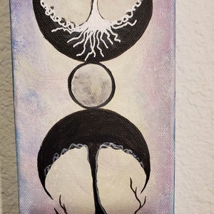 The Conjurer's Moons Original Painting Tree Moon - Etsy