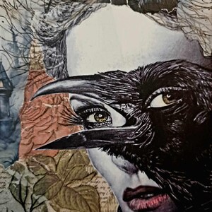 Medieval Crow,original Mixed Media Art 8 x 10on Canvas Board,medieval ...