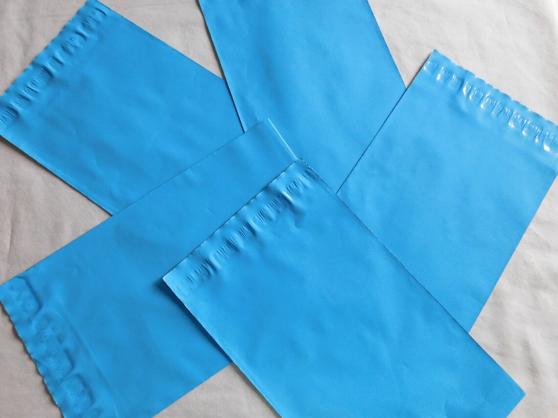 20 10x13 Blue Poly Mailers Self Seal Adhesive Plastic Flat | Etsy