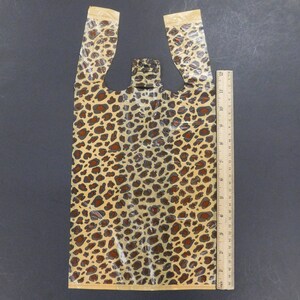 100 Pcs 11.5x6x21 LEOPARD Plastic T-shirt Bag Animal Print Party ...