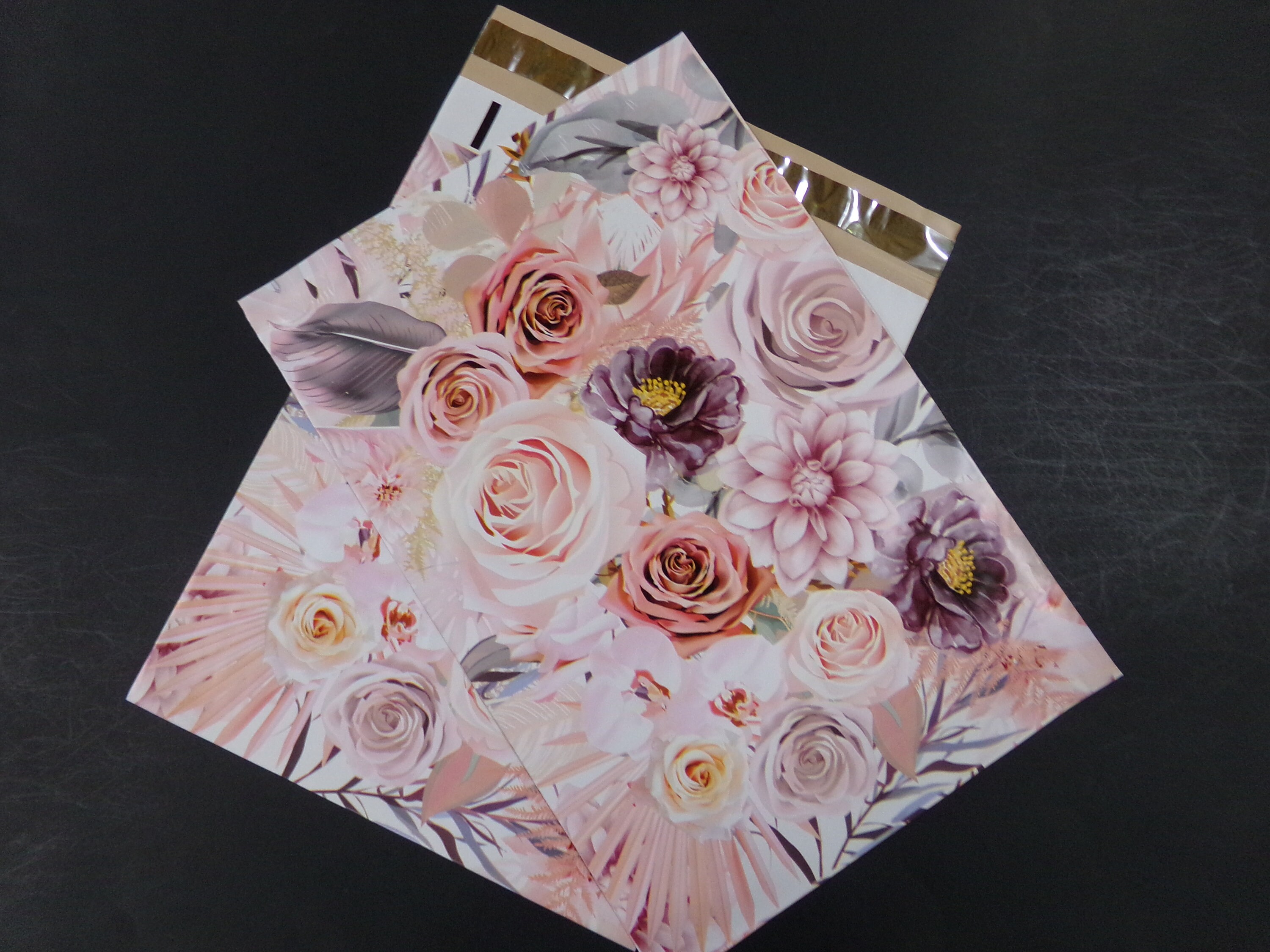 10-100 14x17 BOHO FLORAL Poly Mailers Self Seal Adhesive Rose Flower ...