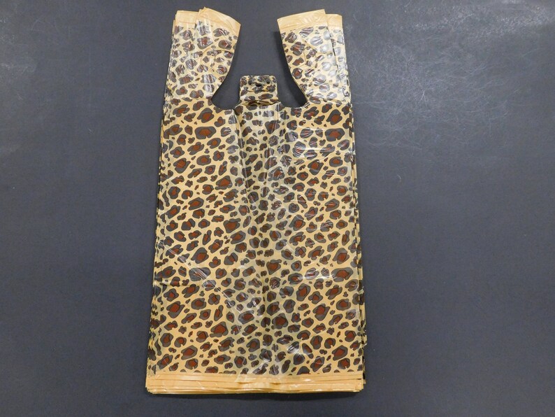 25pcs 8x5x16 LEOPARD Plastic T-shirt Bag Animal Print Party - Etsy