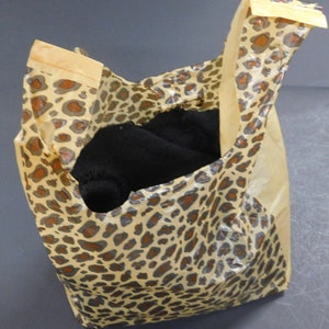 100 Pcs 11.5x6x21 LEOPARD Plastic T-shirt Bag Animal Print Party ...