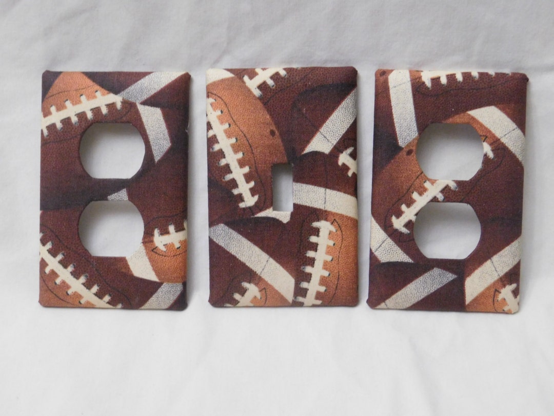 Football Light Switch Plate Outlet Plug Cover Custom Cable Rocker ...