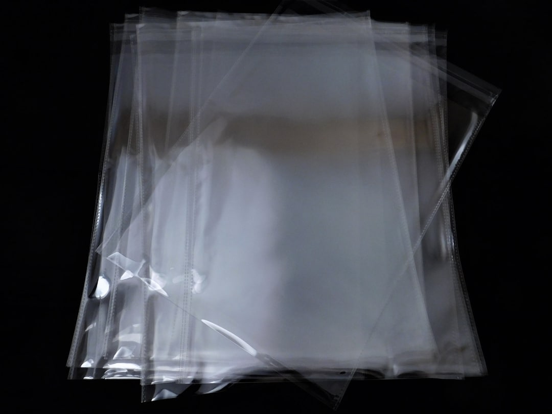 50 Crystal Clear Self 11x15 Seal Adhesive Poly Bags Shiny Water ...