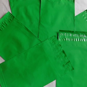 50 10x13 Green Poly Mailers Self Seal Adhesive Plastic Flat Envelope ...