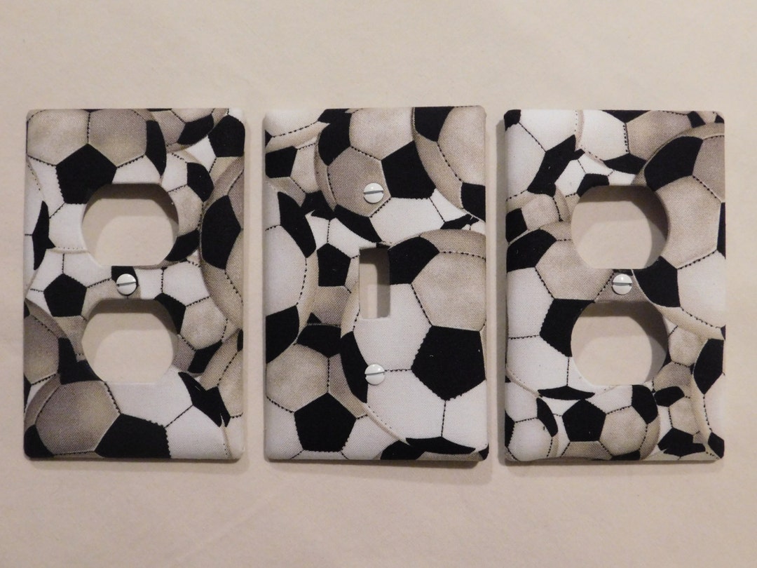 Soccer Light Switch Plate Outlet Plug Cover Custom Sports Wall Plate ...