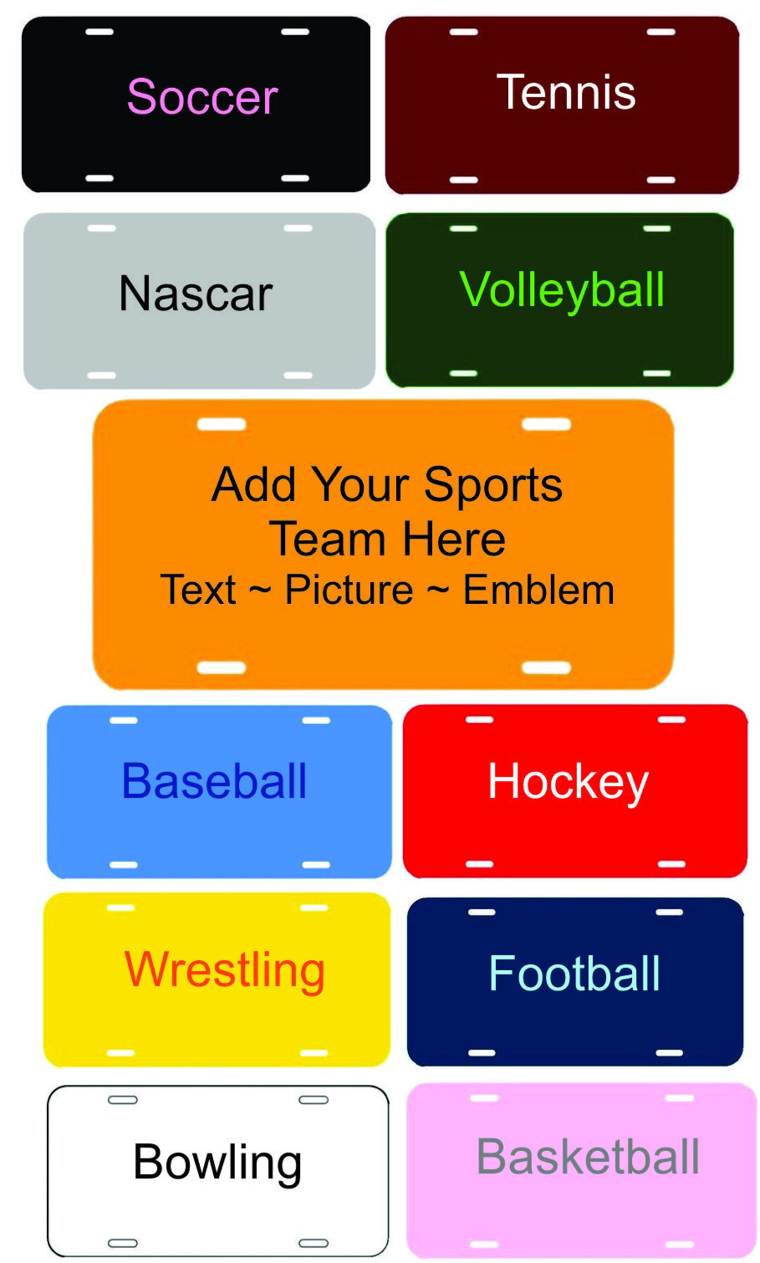 Custom Sports License Plates at Benjamin Macbain blog