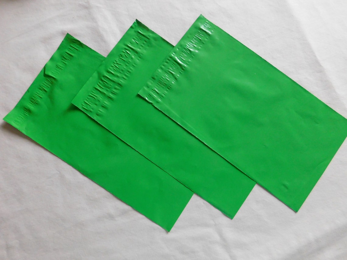 50 10x13 Green Poly Mailers Self Seal Adhesive Plastic Flat - Etsy
