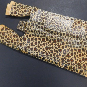 50 Pcs 11.5x6x21 LEOPARD Plastic T-shirt Bag Animal Print Party ...