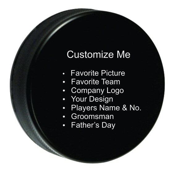 Custom Personalized Hockey Puck Logo Image Dad - Etsy