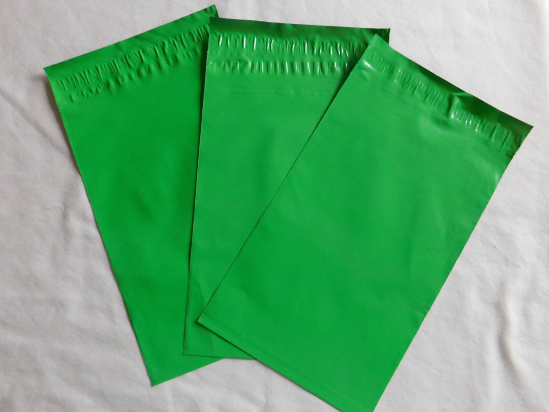 50 10x13 Green Poly Mailers Self Seal Adhesive Plastic Flat Envelope ...