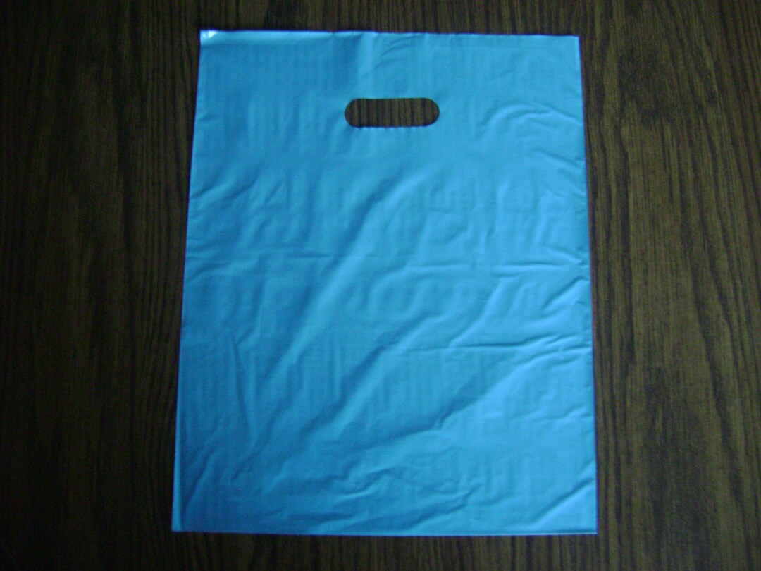 25 Pack 12X15 Teal/blue Merchandise Bags Glossy Handles Low - Etsy