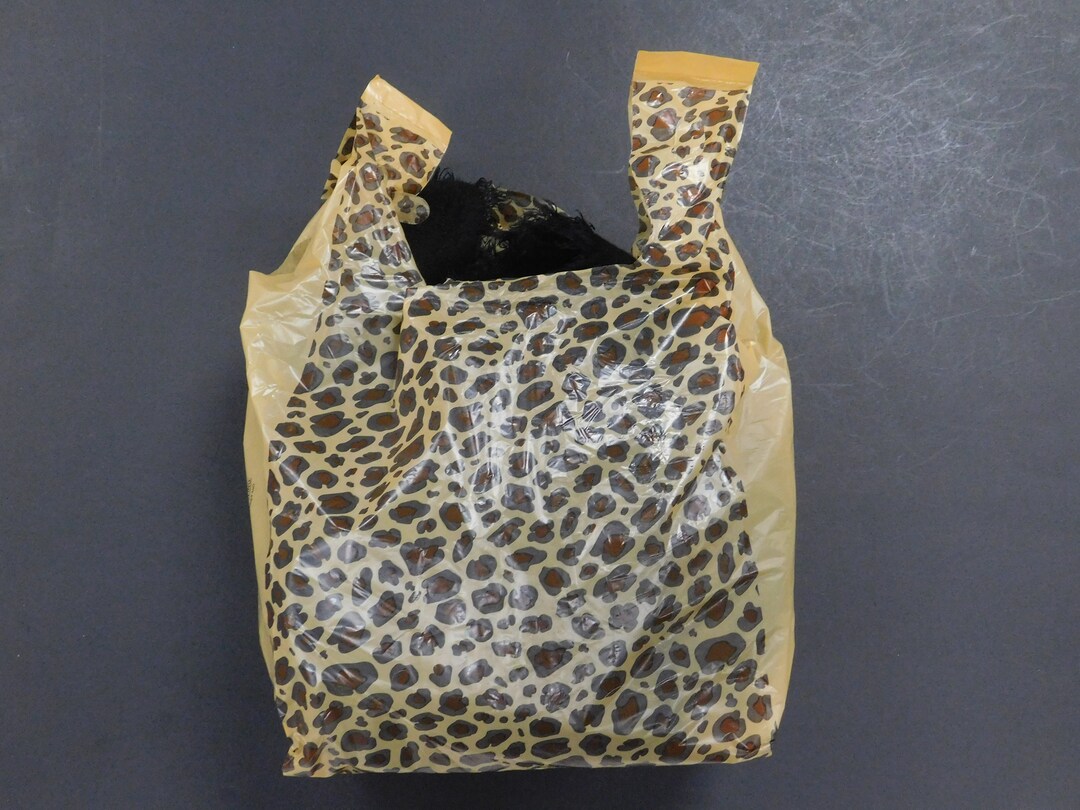 50 Pcs 8x5x16 LEOPARD Plastic T-shirt Bag Animal Print Party ...