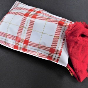 100 10x13 CHRISTMAS Plaid Candy Cane Mocha Poly Mailers Self - Etsy