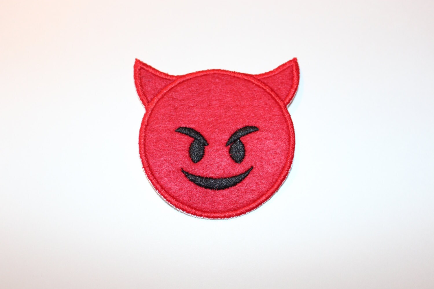 Devil Emoji Little Devil Face Patch Iron On Sew On Felt Patch | Etsy