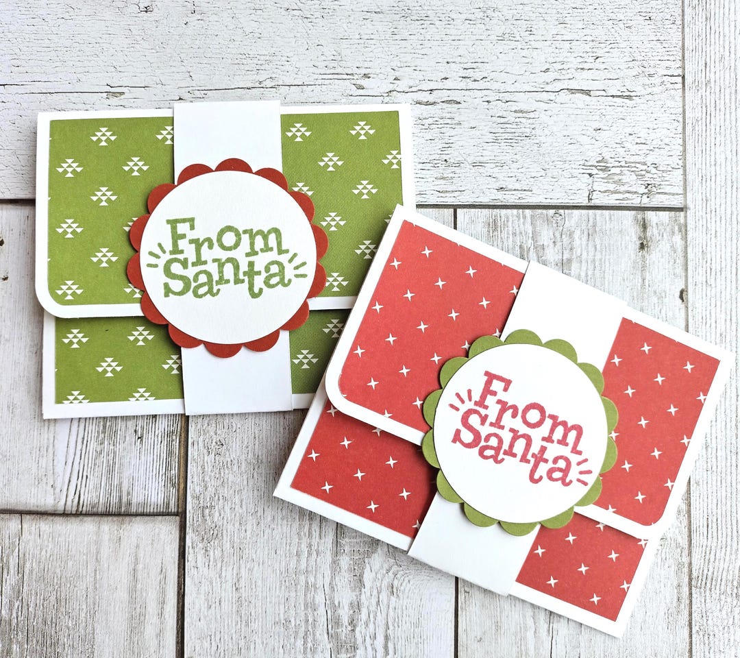 Set of 5 - Cute Little Gift Card Holders From Santa - Fun Christmas ...