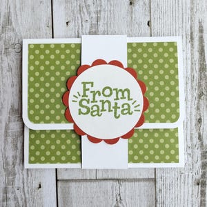Set of 5 - Cute Little Gift Card Holders From Santa - Fun Christmas ...