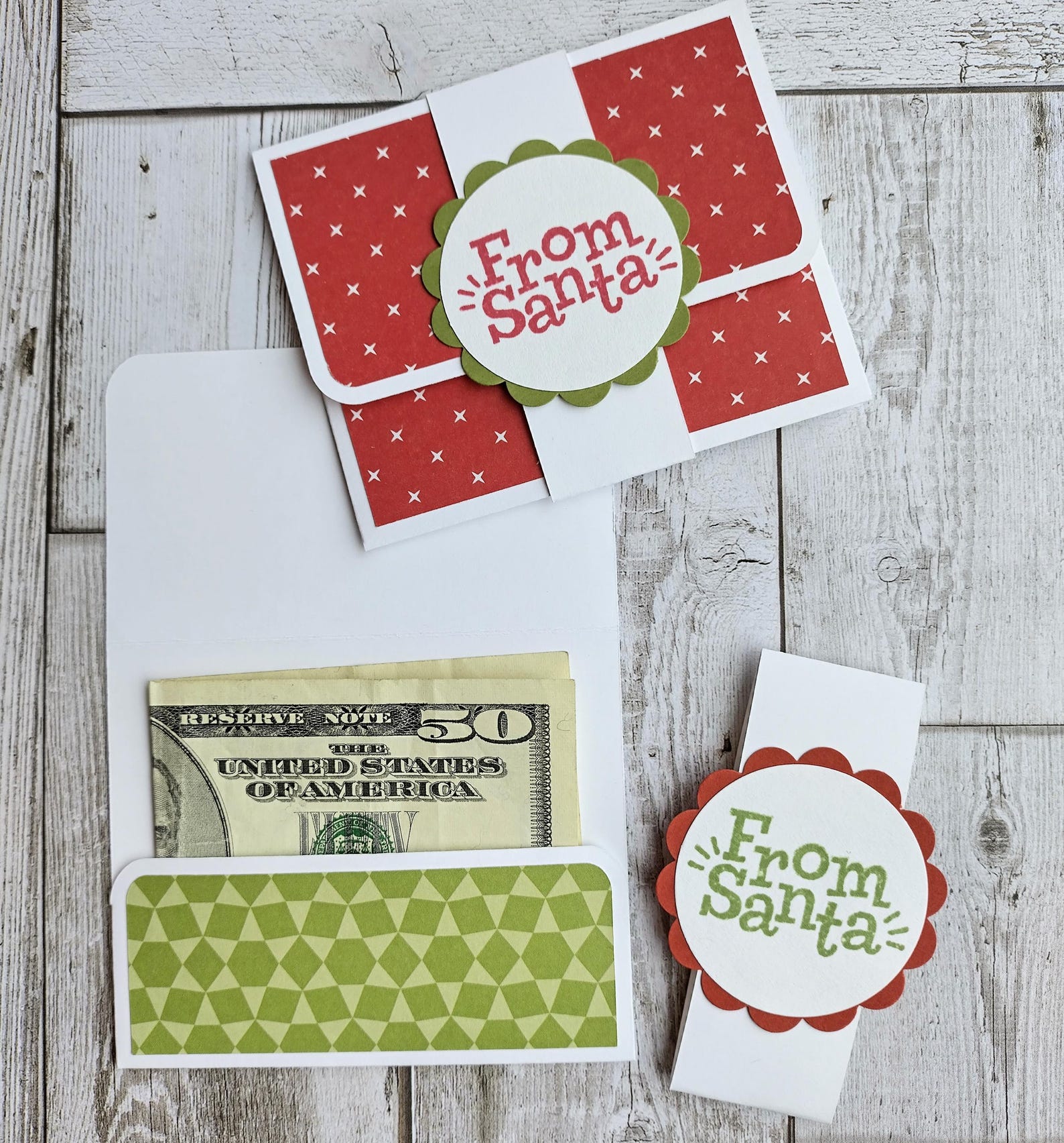 Set of 5 - Cute Little Gift Card Holders From Santa - Fun Christmas ...