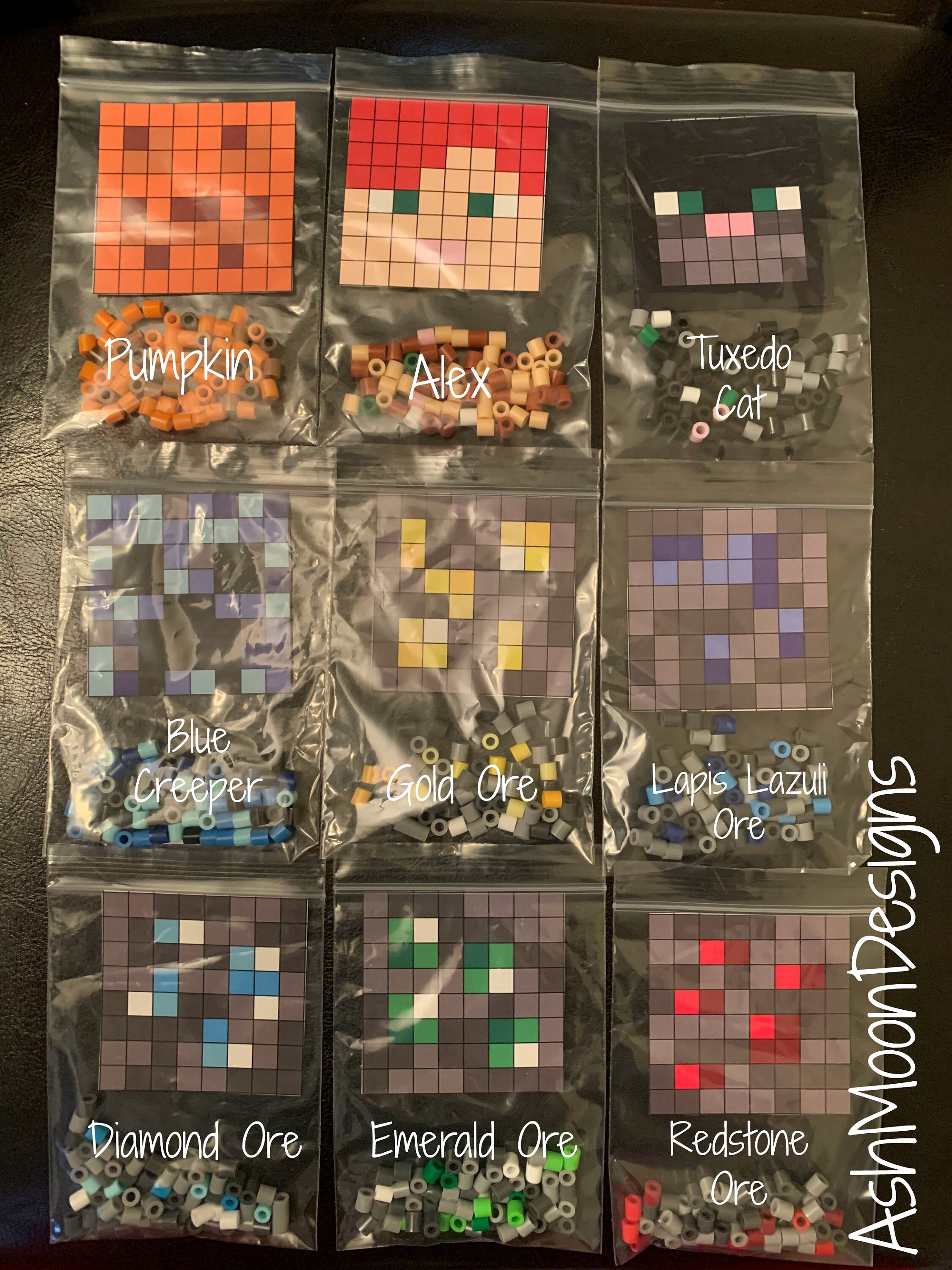 DIY Minecraft Perler Bead Kits New Designs Just Added - Etsy Denmark