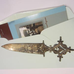 Rococo Style Brass Bookmark Letter Opener Elaborated Filigree | Etsy