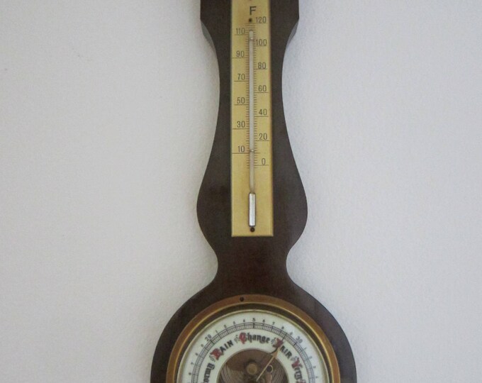A Banjo Style Barometer Thermometer Western Germany Mid Century ...