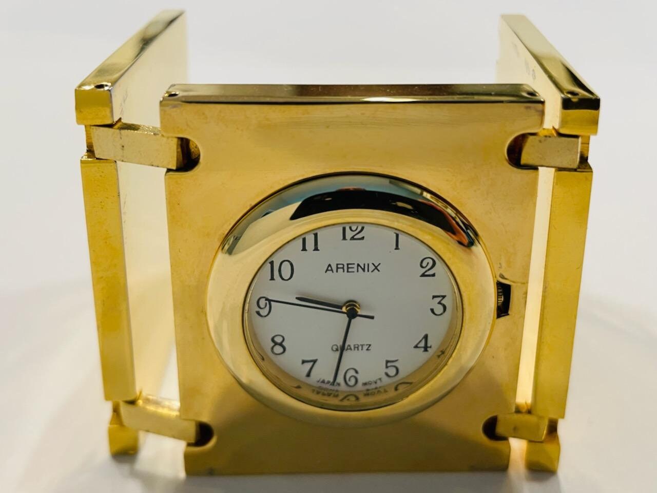 Arenix Miniature Suitcase Clock Folding Brass Photo Frame Japan ...