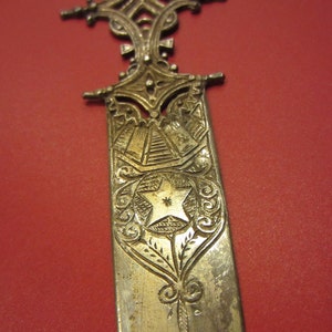 Rococo Style Brass Bookmark Letter Opener Elaborated Filigree | Etsy