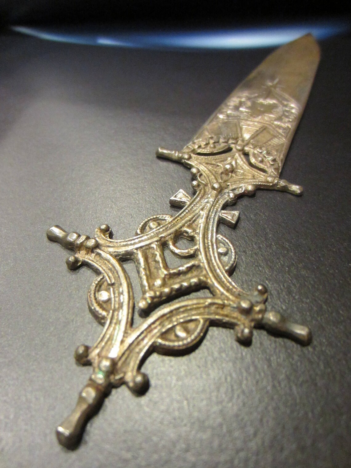 Rococo Style Brass Bookmark Letter Opener Elaborated Filigree | Etsy