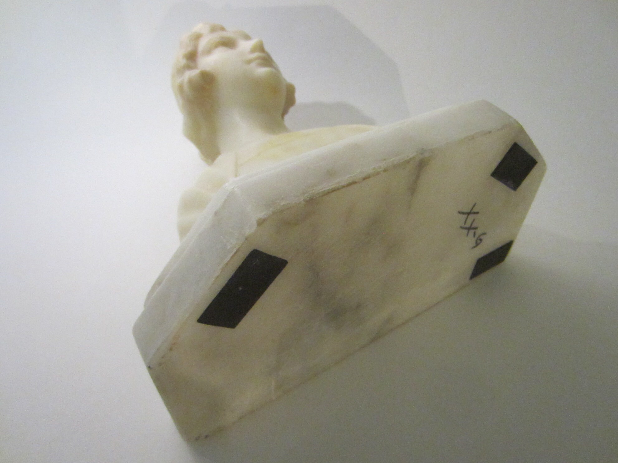 Pheasant Girl Hand Carved French Figure Marble Bust Sculpture Art on ...