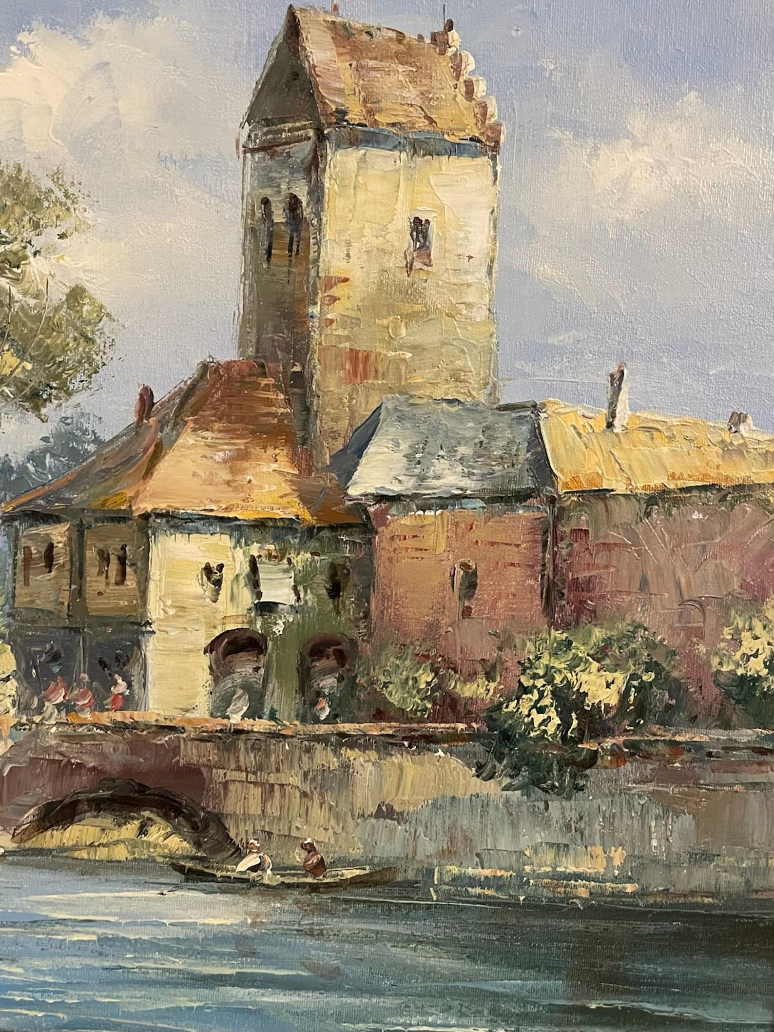 X Rabous Australian Impressionist Seascape House Boat Nautical Signed ...