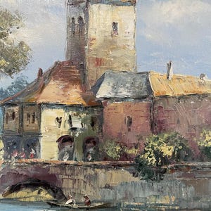 X Rabous Australian Impressionist Seascape House Boat Nautical Signed ...