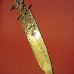 Rococo Style Brass Bookmark Letter Opener Elaborated Filigree | Etsy