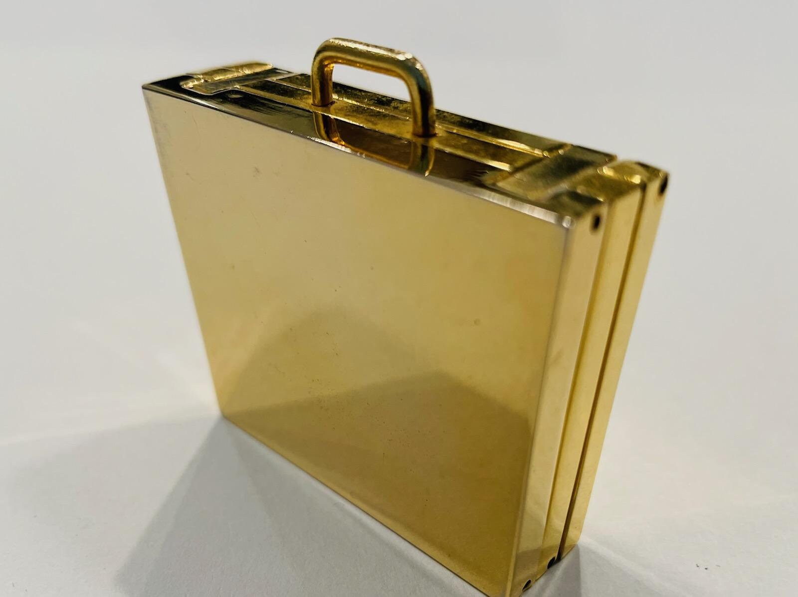 Arenix Miniature Suitcase Clock Folding Brass Photo Frame Japan ...