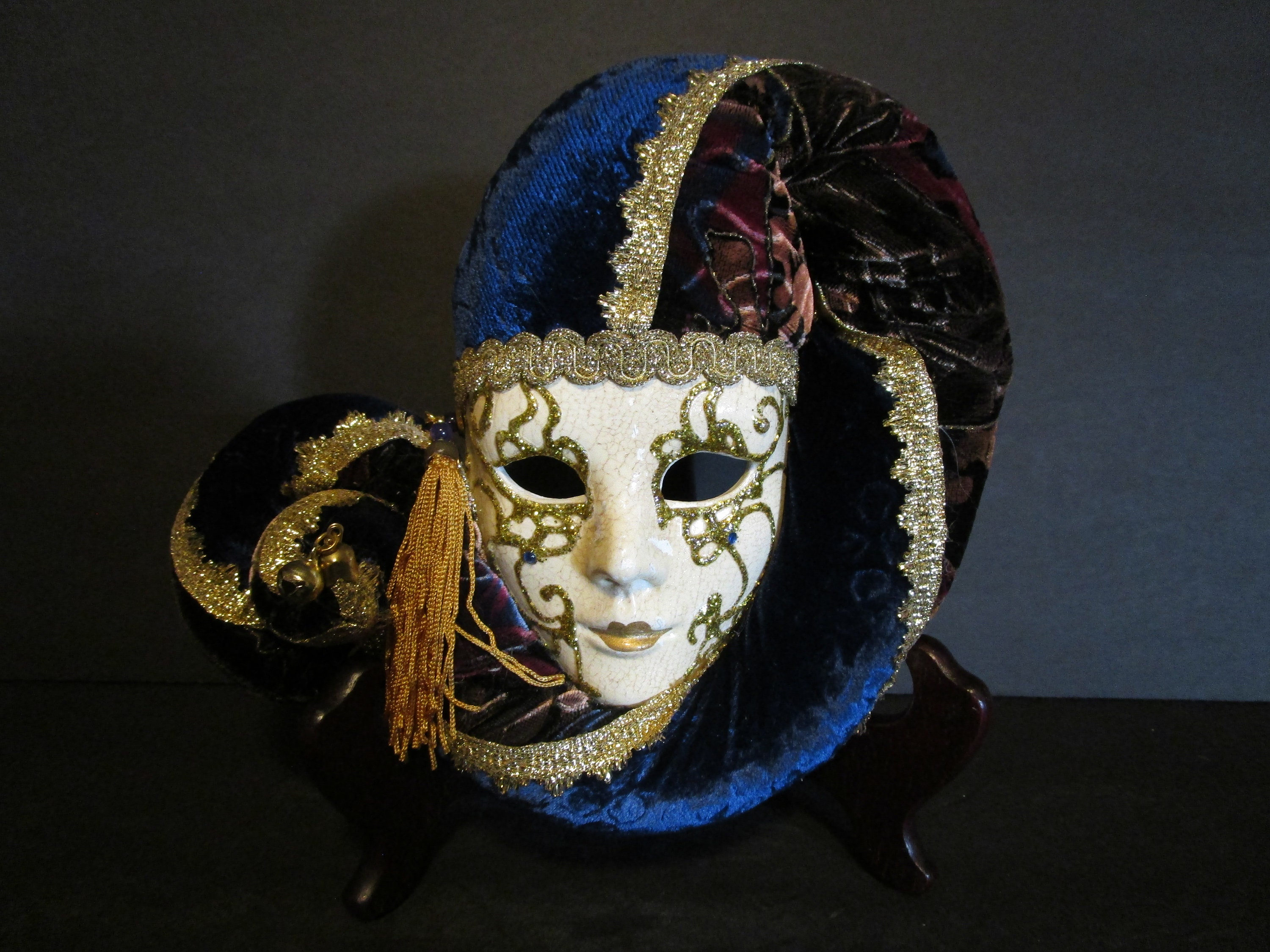 Vintage Venetian Carnival Mask by Vincenzo Manzini
