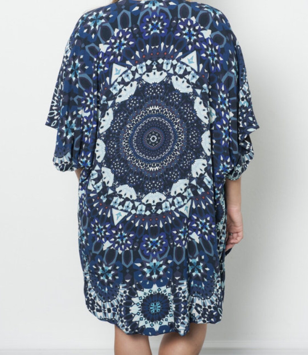 Mandala Pattern Cover Up Navy Blue Clothing Boho Chic - Etsy